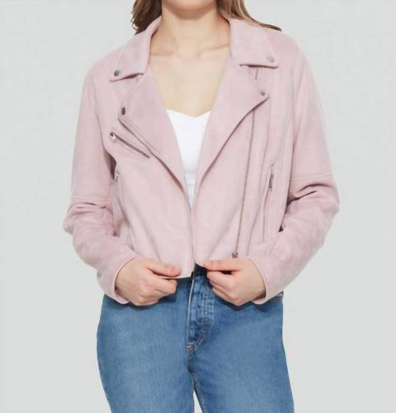 Dex | Jackets & Coats | New Dex Faux Suede Moto Jacket In Pink | Poshmark